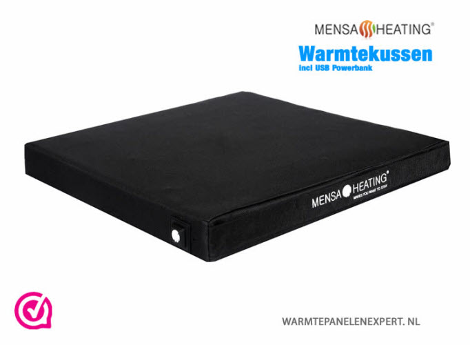 Warmtekussen Zwart incl Powerbank